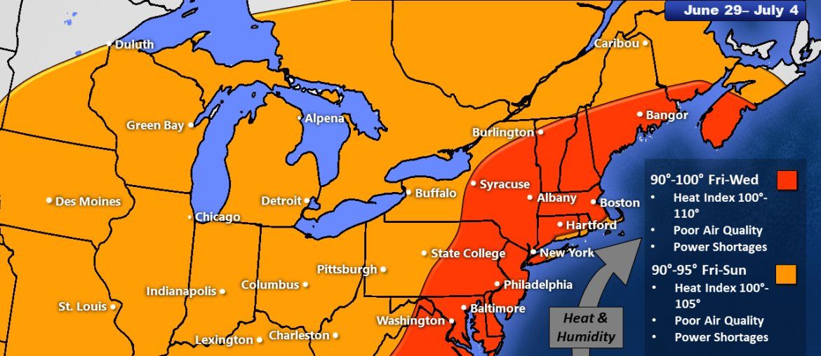 Dangerous Heat Wave Coming To Northeast US Over July 4th Holiday - Stay ...