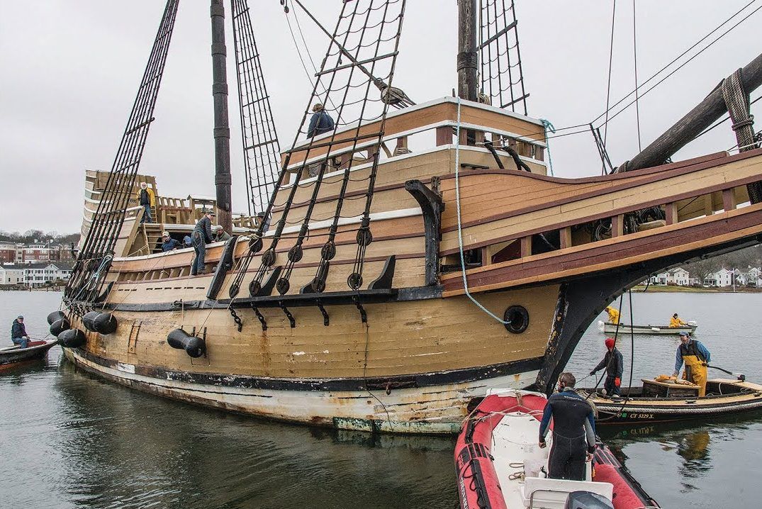 The Mayflower II Is Sailing Home To Plymouth, Massachusetts, In Honor ...