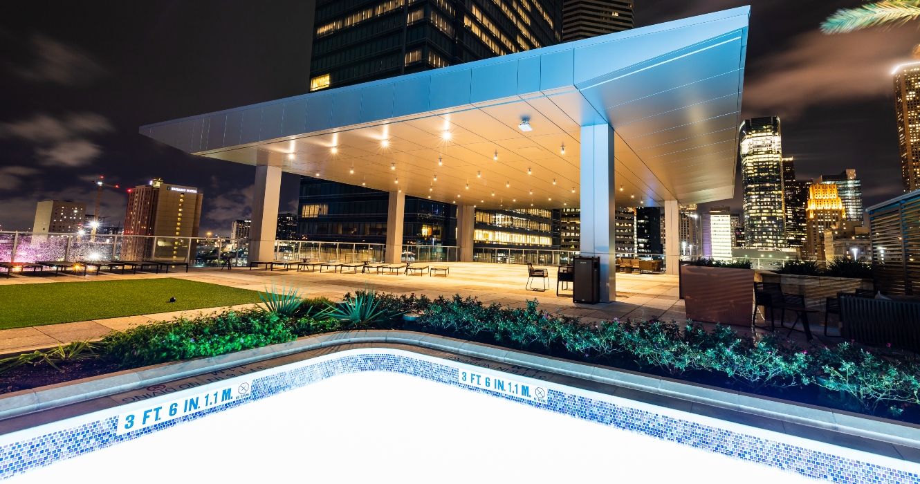 Dallas Rooftop Pools Modern Downtown Condo Rooftop Pool Top