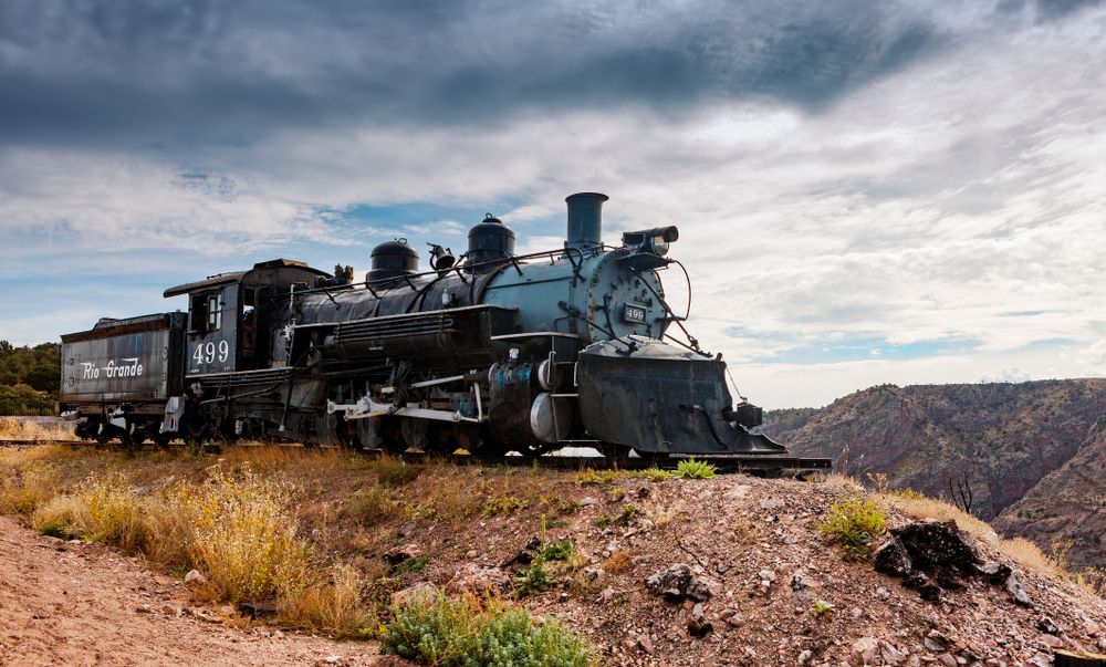 Royal Gorge Bridge Train View Royal Gorge Bridge Train Stock Photo