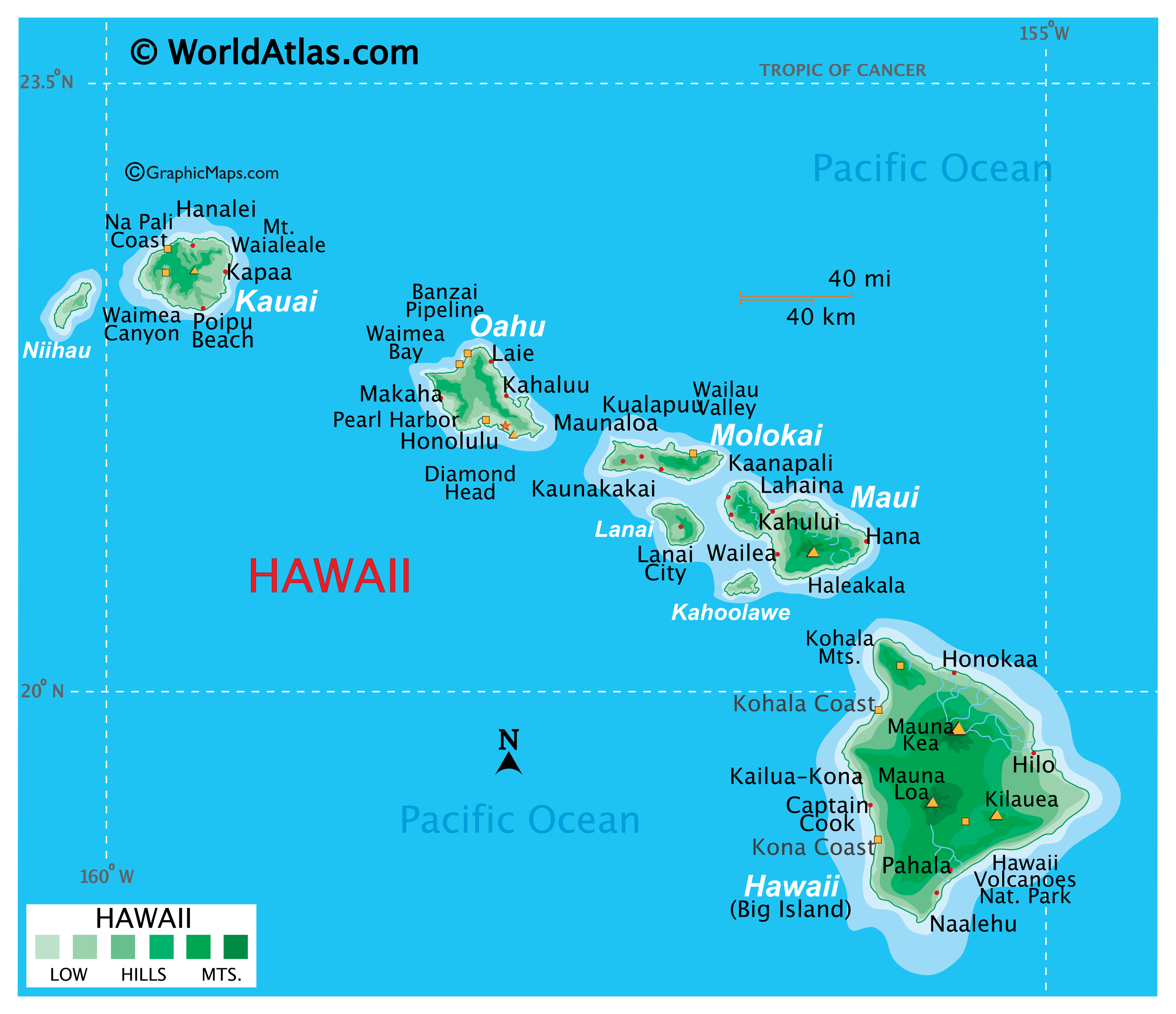 Hawaii - Maps | TheTravel