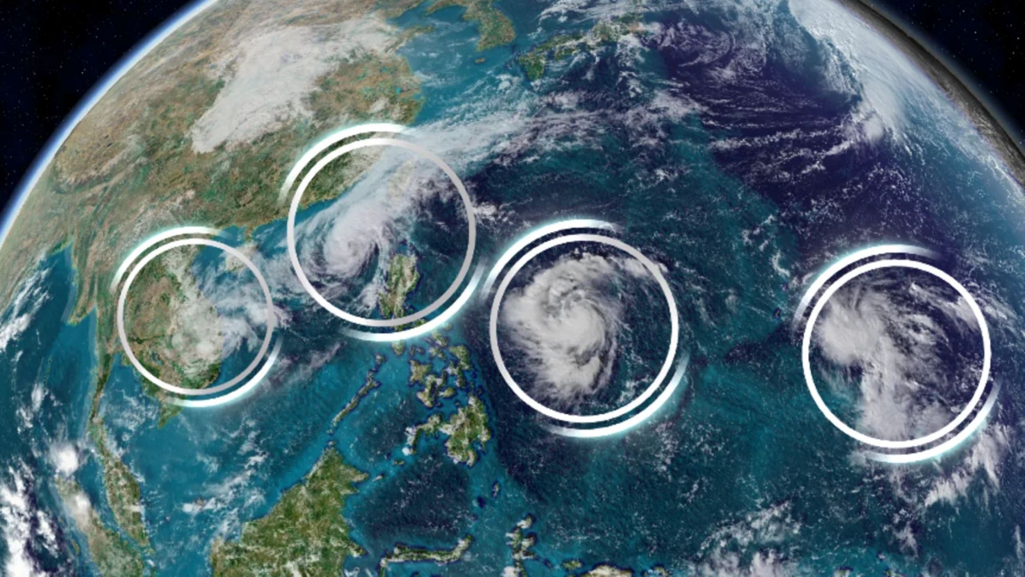Nightmare for Philippines as Four Storm Systems Simultaneously Spiral in Direction of Philippines