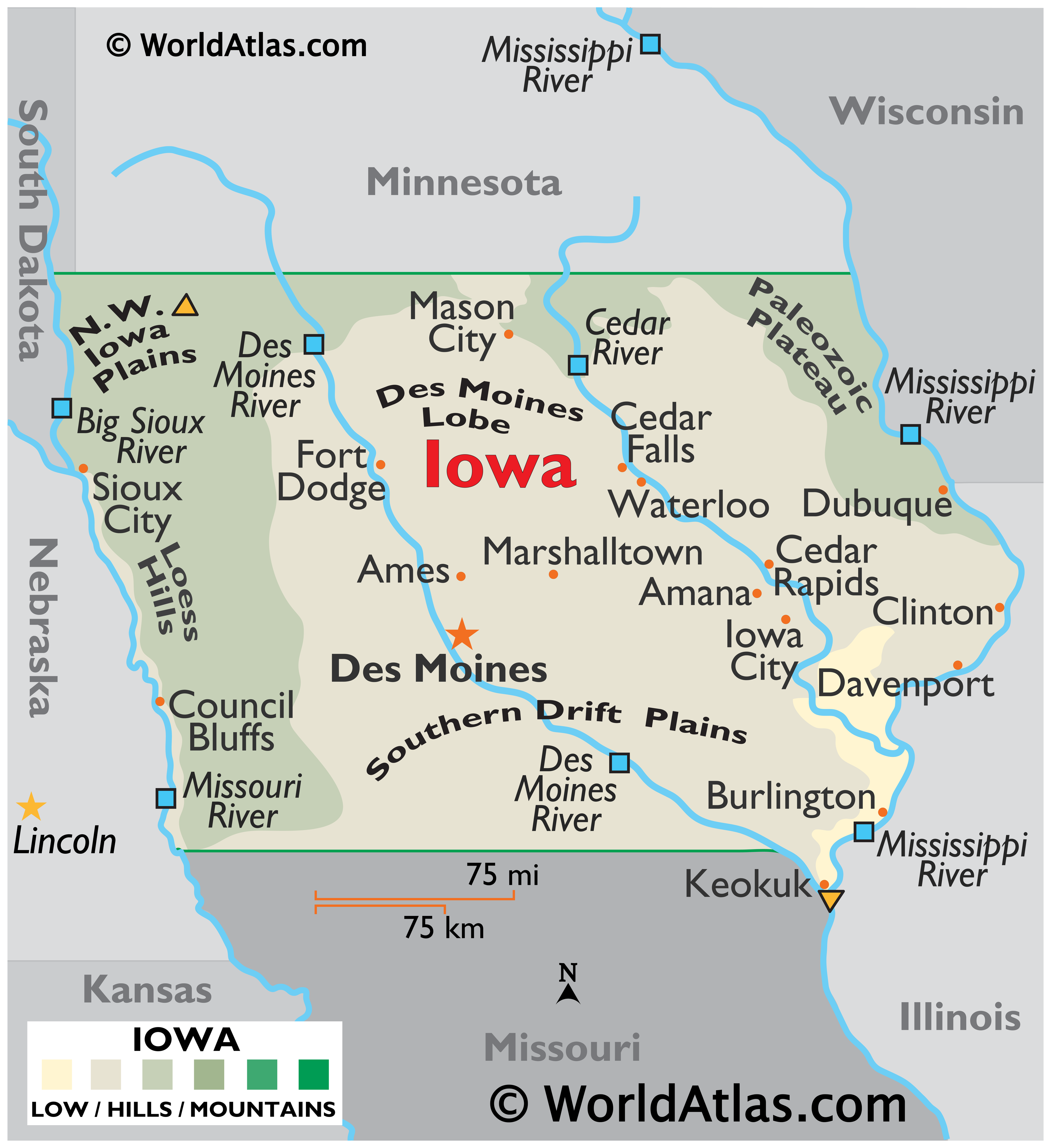 Iowa - Maps | TheTravel