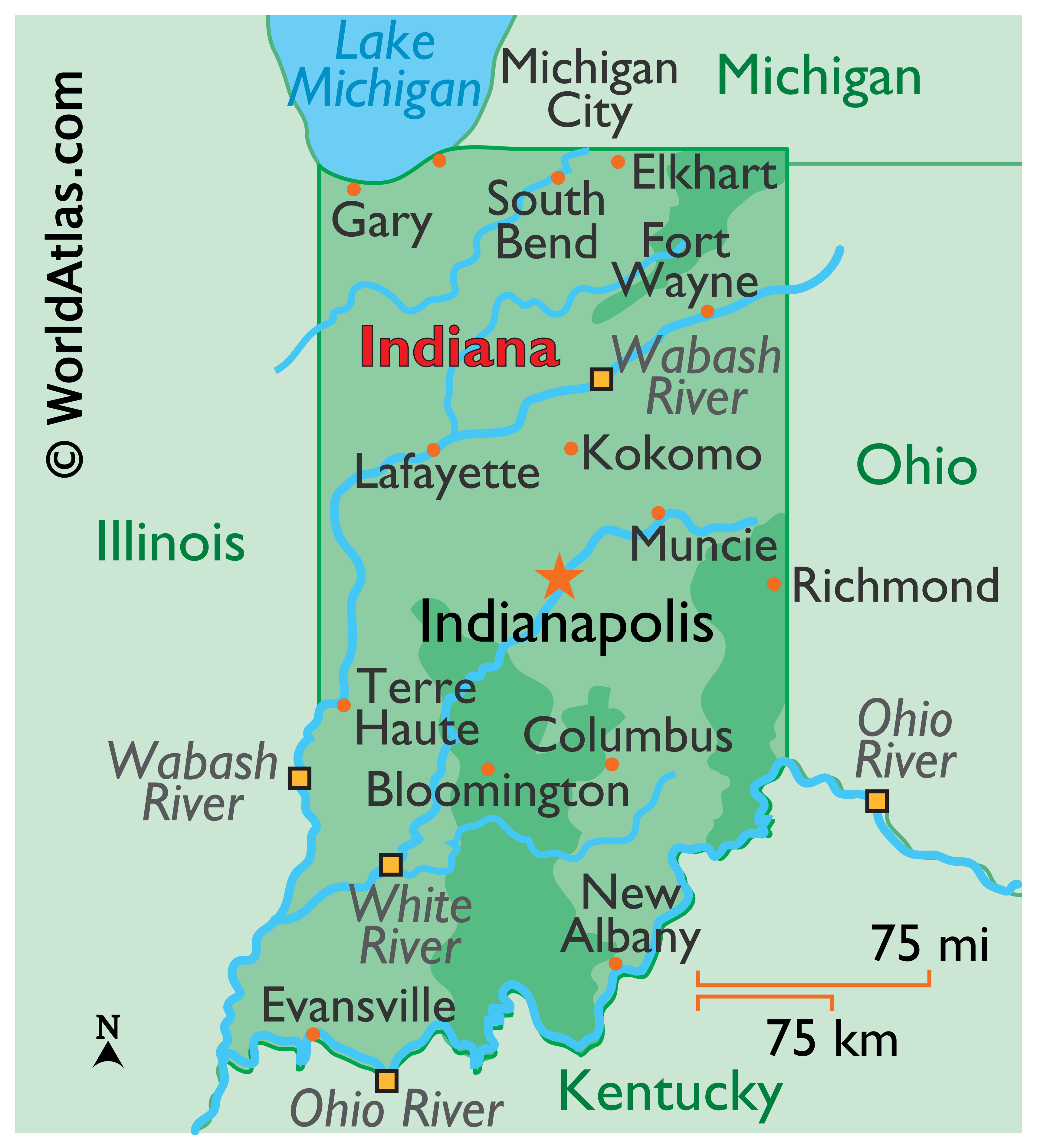 Indiana - Maps | TheTravel