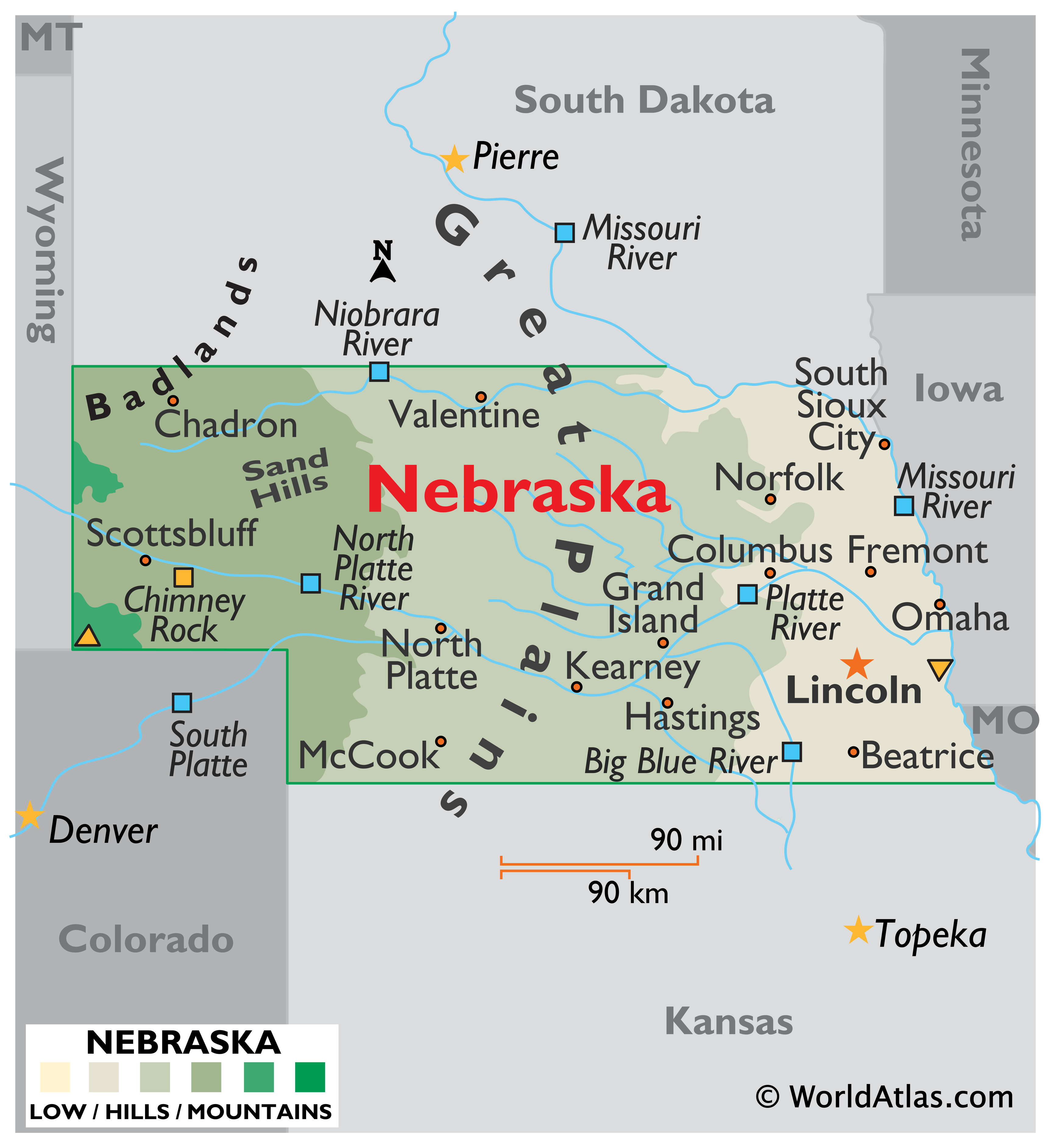 Nebraska - Maps | TheTravel