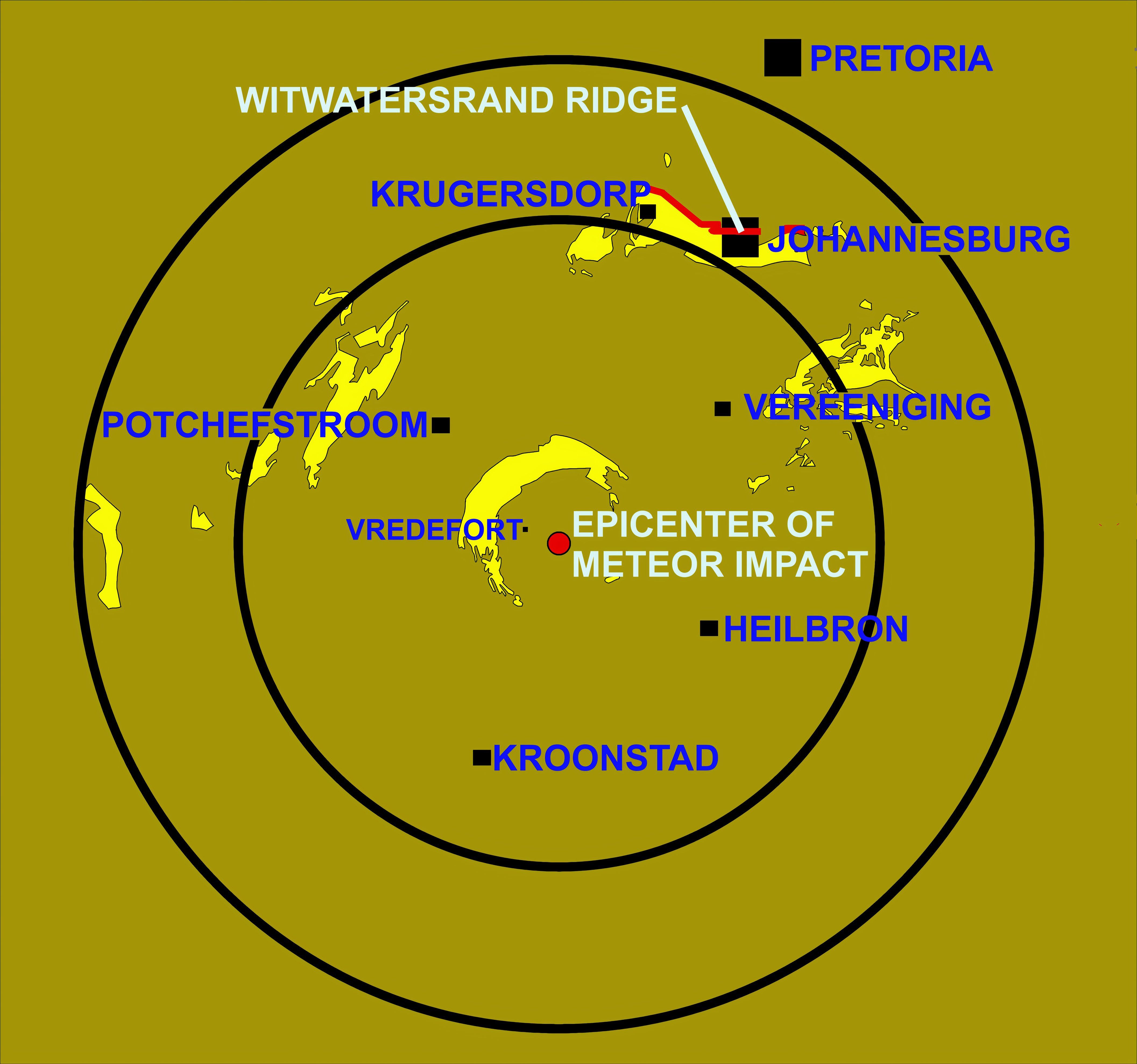 Vredefort Dome Location