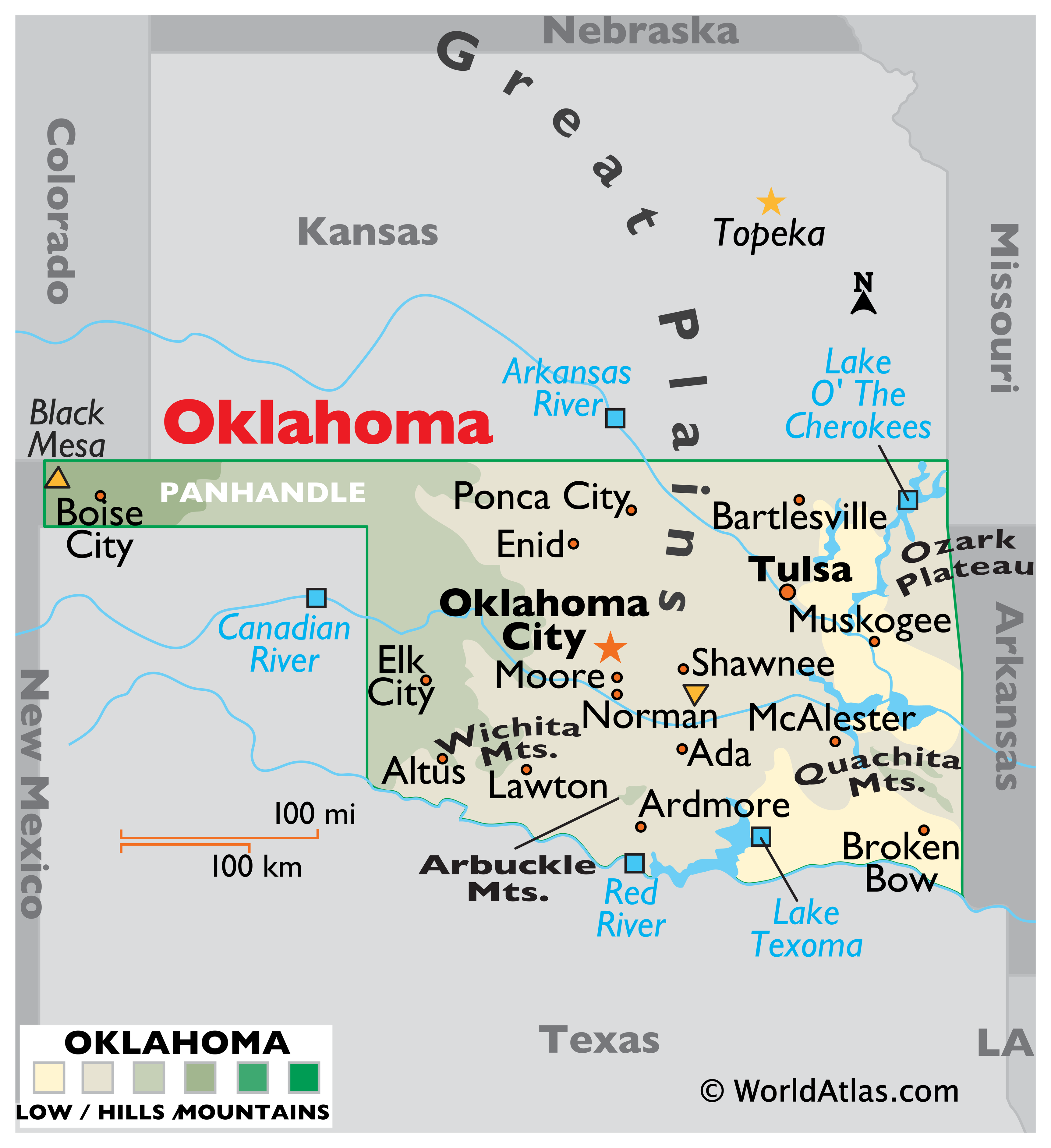 Oklahoma - Maps | TheTravel