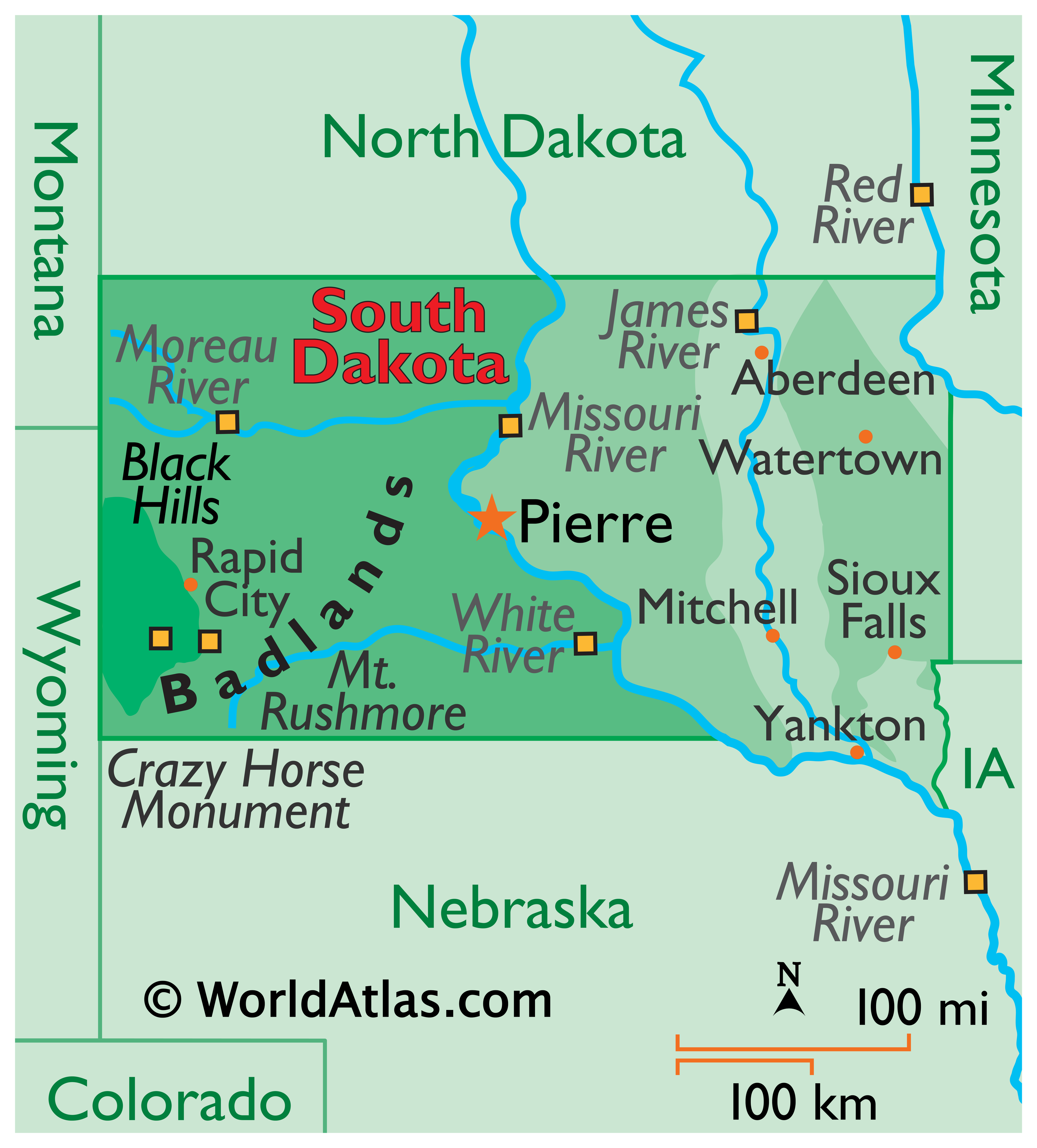 South Dakota - Maps | TheTravel